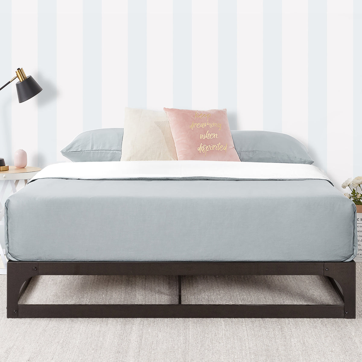 Ace of Base: Hinged 9" Modern Metal Bed Frame | Mellow Home